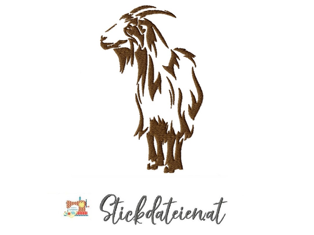 EMBROIDERY FILE Goat, Digital Embroidery Pattern Animals, Goat ...
