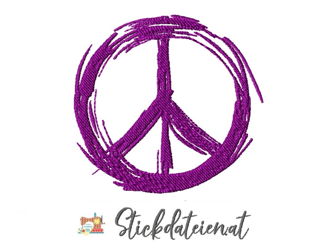 EMBROIDERY FILE Peace, Digital Embroidery Pattern Peace, Peace ...
