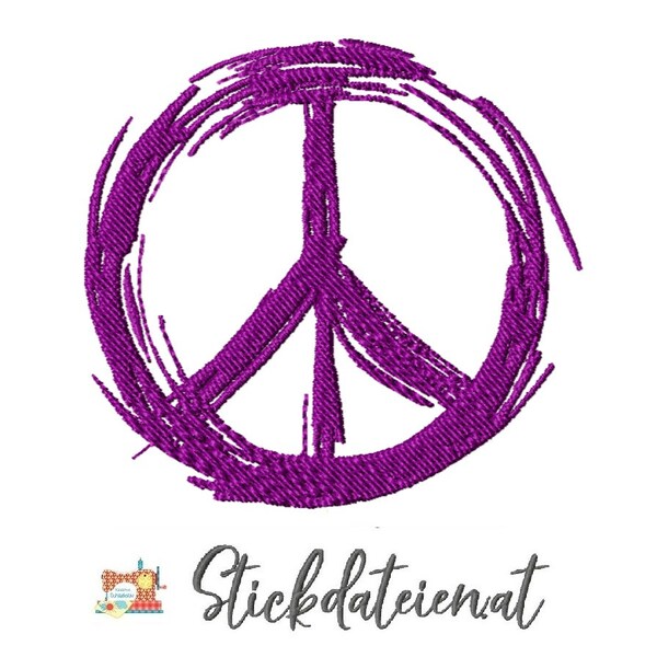 Peace Embroidery Template - Etsy