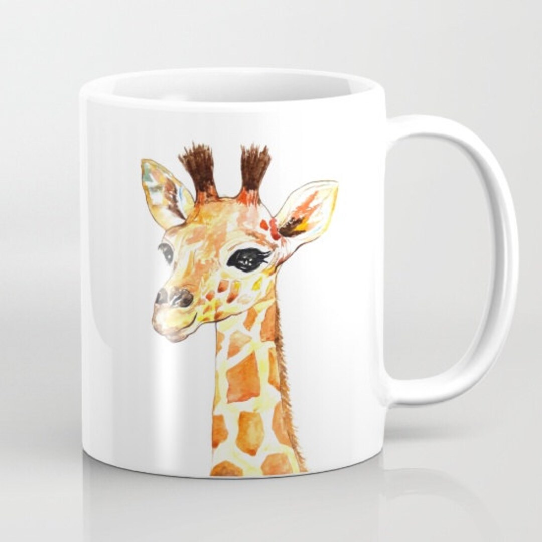 Giraffe Mug Watercolor Tea Mug Art Print Nice Gift - Etsy