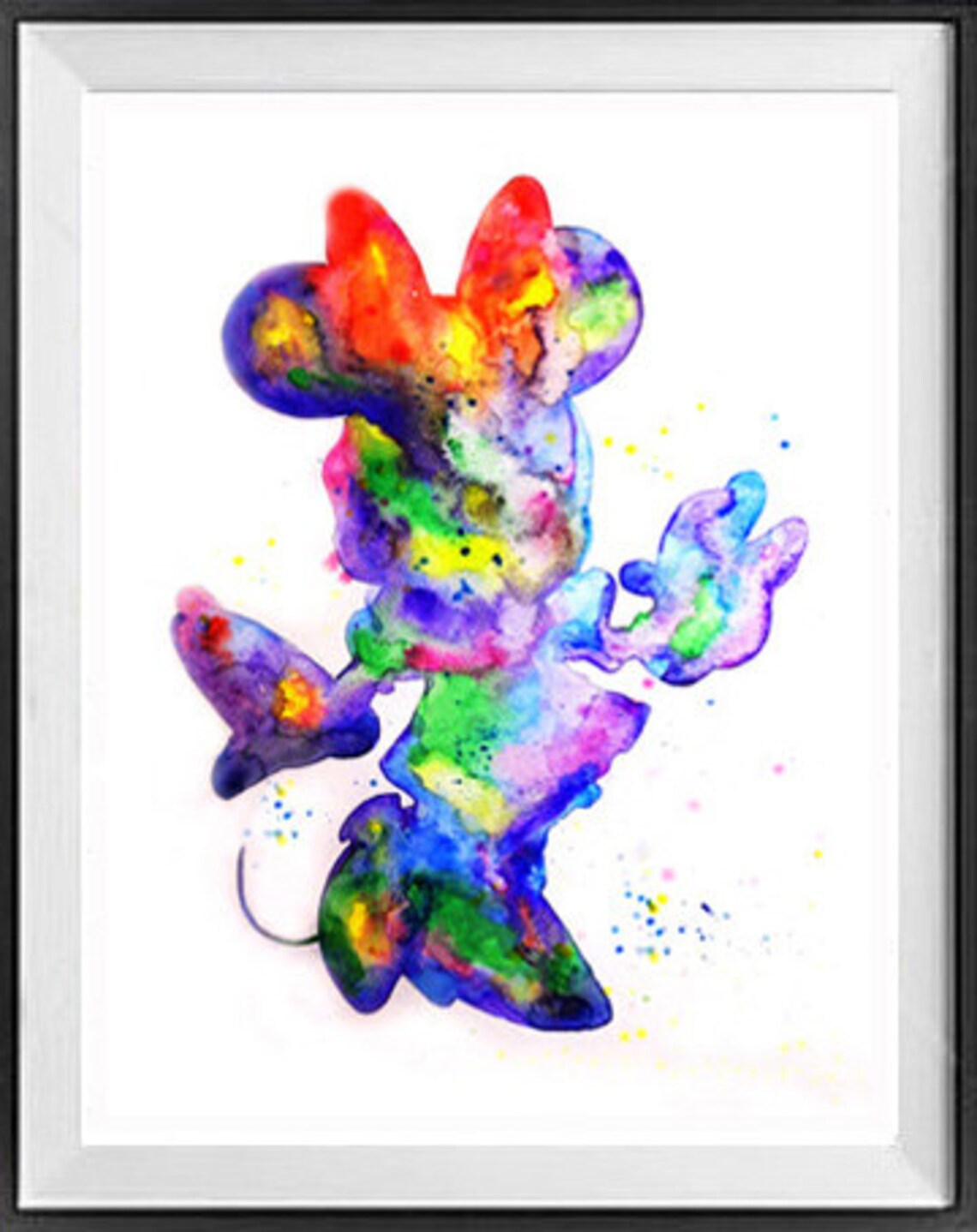 Minnie Mouse watercolor print Minnie abstract Disney | Etsy