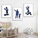 Disney Set Navy Blue Print Disney Watercolor Print Navy Blue Pluto Art ...