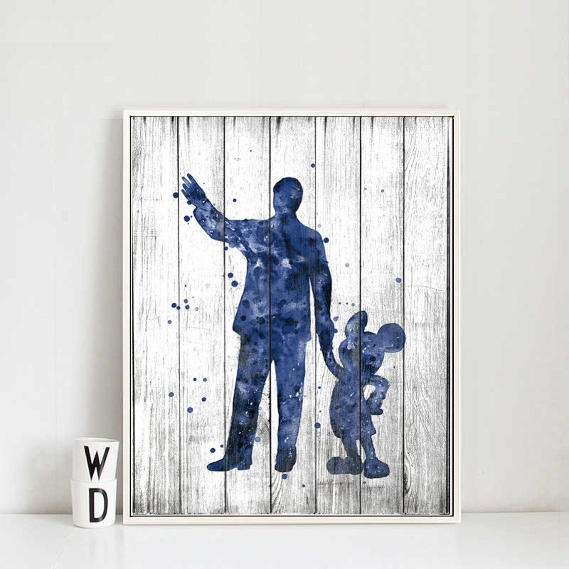 Mickey Mouse and Walt Disney Navy Blue Print Mickey Mouse | Etsy