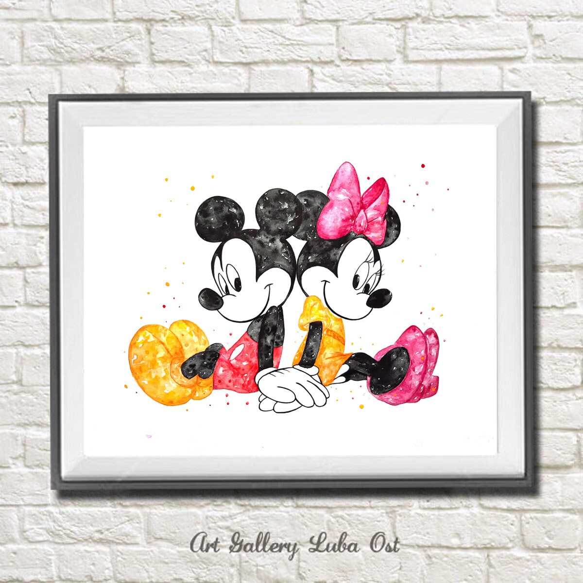 Mickey And Minnie Mouse Painting