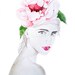 Lady With Flower Art Flower Art Print Nursery Decor Art - Etsy