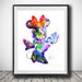 Minnie Mouse Watercolor Print Minnie Abstract Disney Poster Disney Art ...