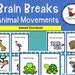 Brain Breaks Animal Movements/ Classroom Activity/ Movement Break ...