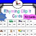 Rhyming Clip It Cards/ Early Childhood Skills/ Early Reading Skills ...