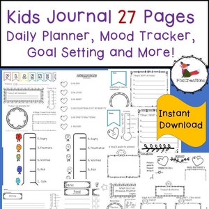 Kids Emotional Tracker, Journal, Planner, ADHD, Symptom Tracker, Kids ...