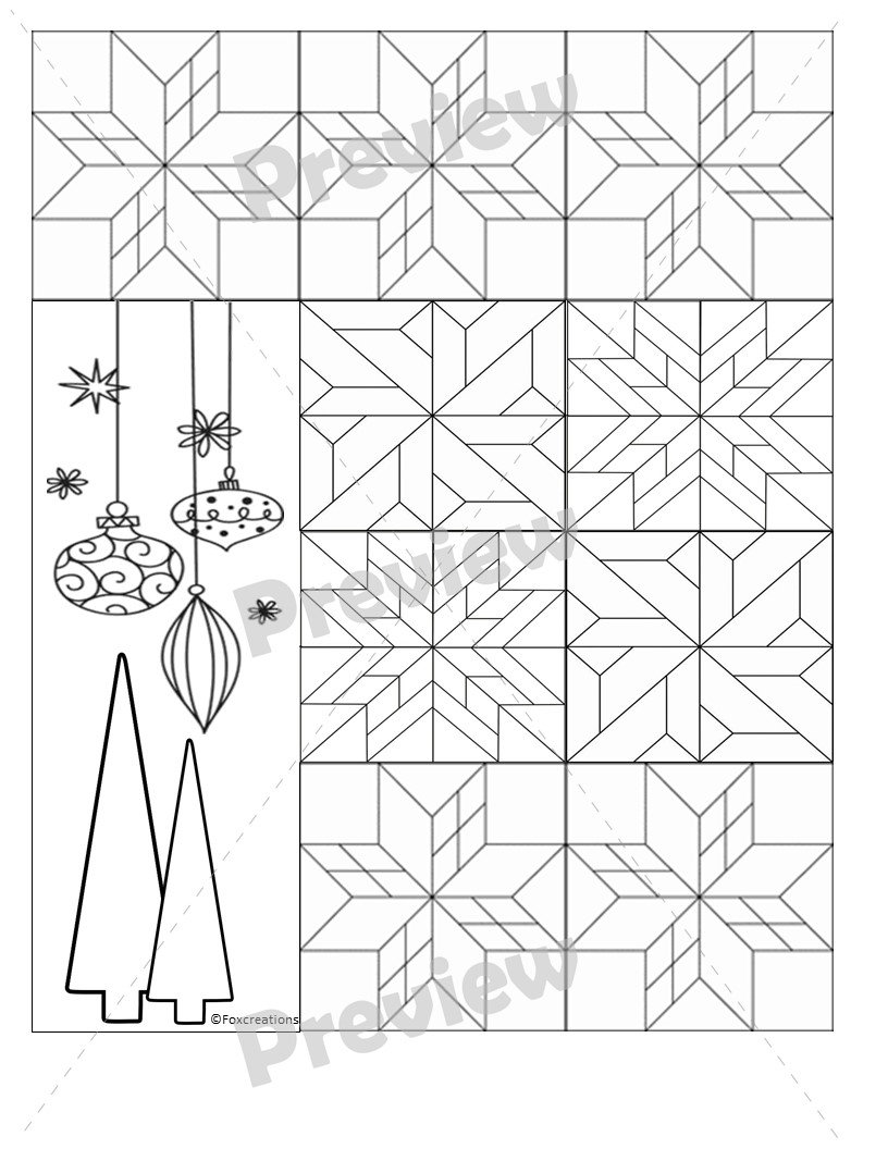QUILT LOVERS COLORING / Adult Coloring Pages/ 31 Quilt Designs to Color ...