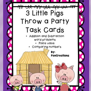 Word Problem Work Out Cards ~ Math Center~ Printable~ Instant~ Print ...