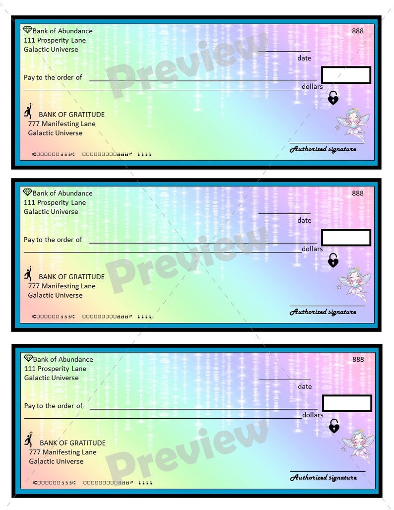 Law of Attraction Blank Checks, Vision Board, I Am Manifesting Tools ...