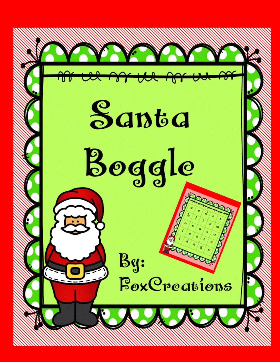 Christmas Boggle~ Holiday Printable Games ~ Work Parties, Classroom ...