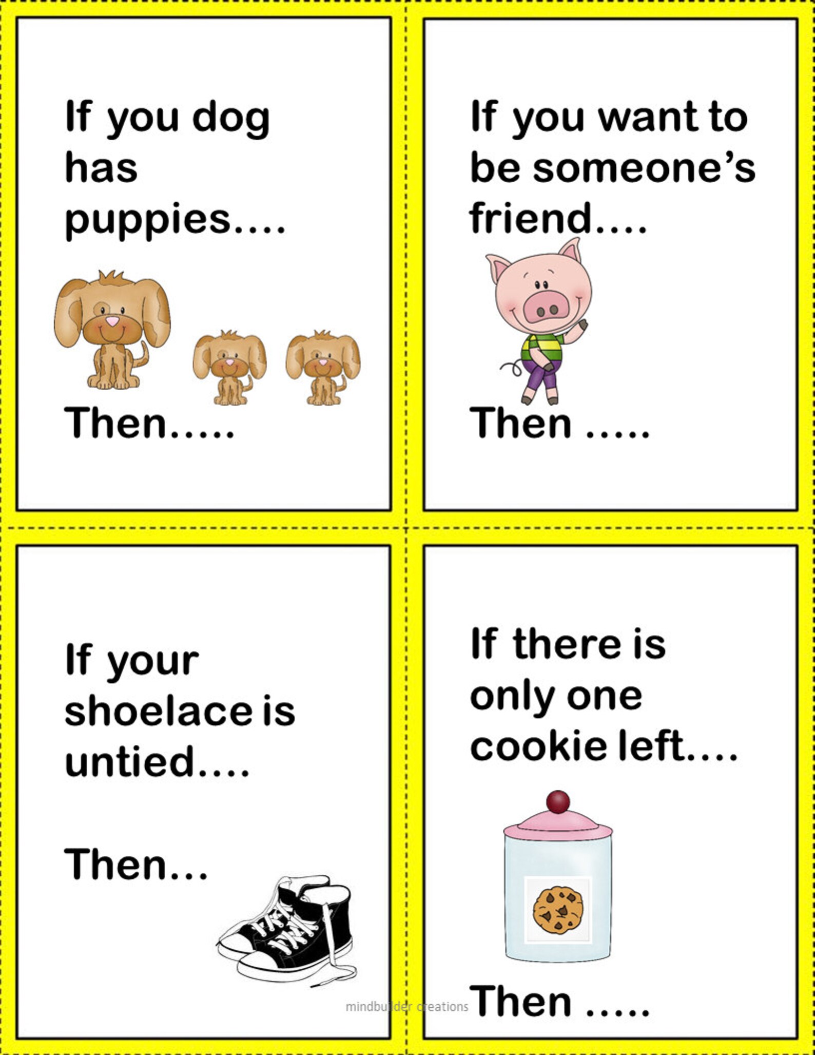 Logical Thinking Task Cards...if/then Social Thinking - Etsy