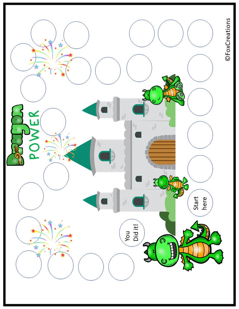 Dragon Behavior/incentive Potty Training Chart - Etsy New Zealand