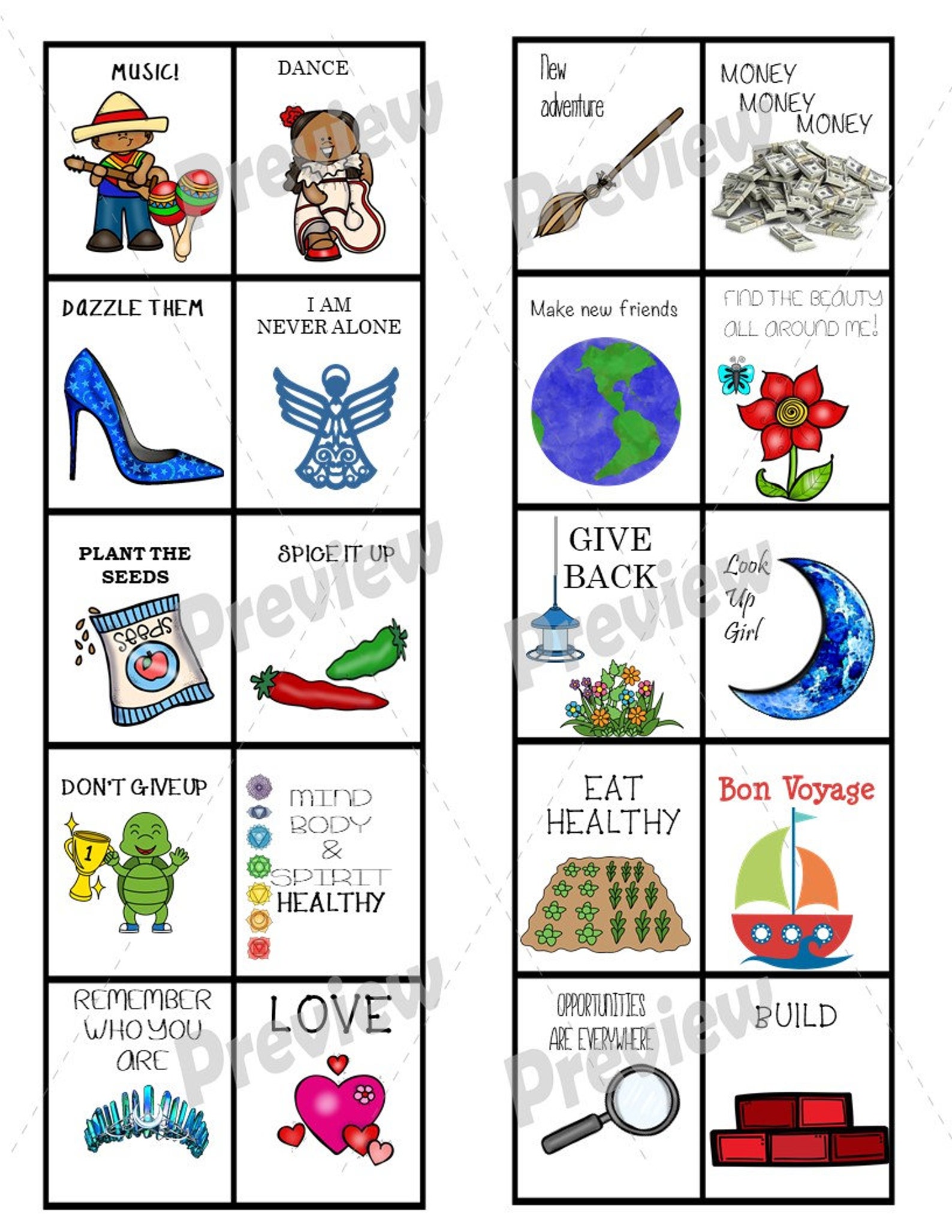 Vision Board Words/ Vision Board Bundle/law of Attraction/manifesting ...