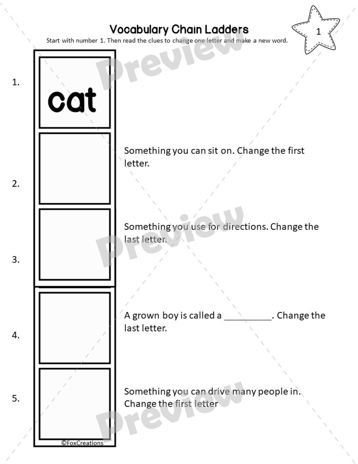 Vocabulary Word Ladders Word Work Phonics Vocabulary | Etsy