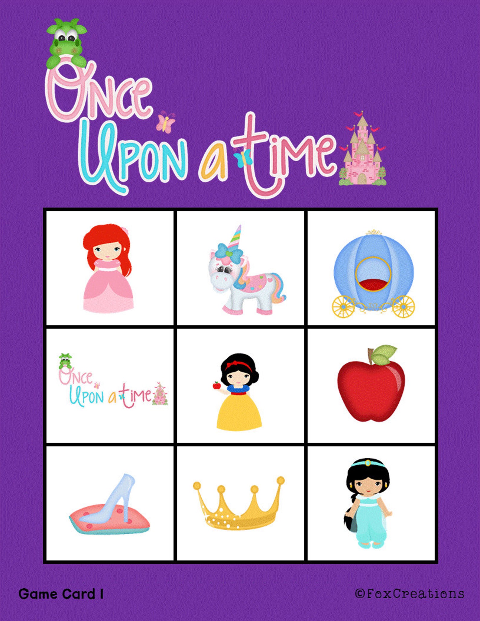 Once Upon A Time~ Printable Game for Birthday Fun - Etsy