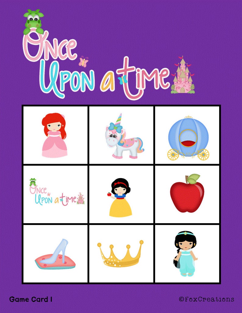 Once Upon A Time~ Printable Game for Birthday Fun - Etsy