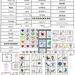Vision Board Words/ Vision Board Bundle/law of Attraction/manifesting ...