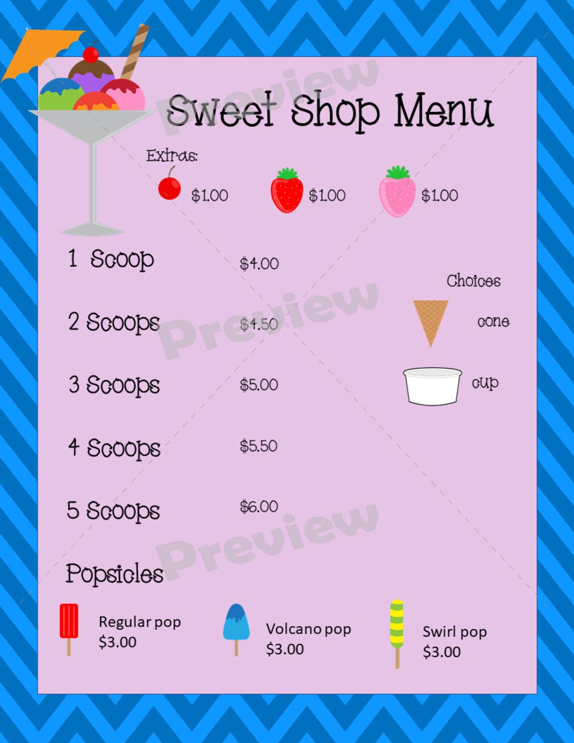 Build Your Own Ice Cream Play Set, Recipe Cards (digital Download) - Etsy