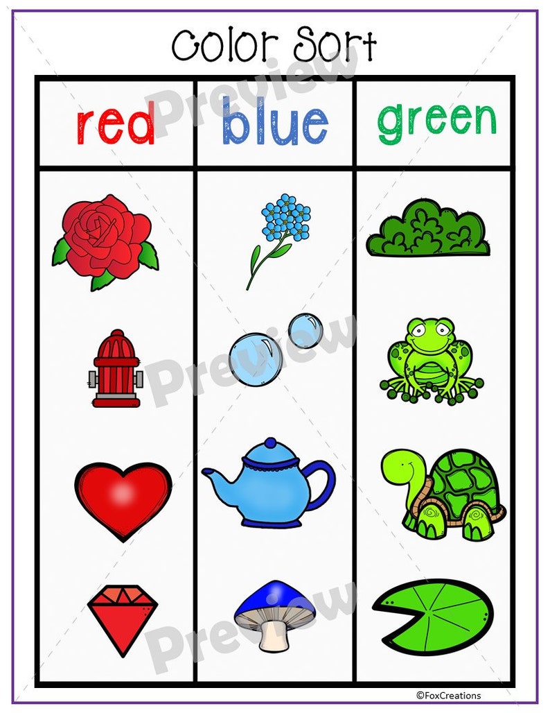 Color Matching File Folders, Task Cards, Preschool Centers, Special ...