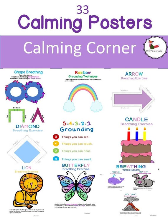 33 Calming Corner Bundle SEL Classroom Posters Social - Etsy