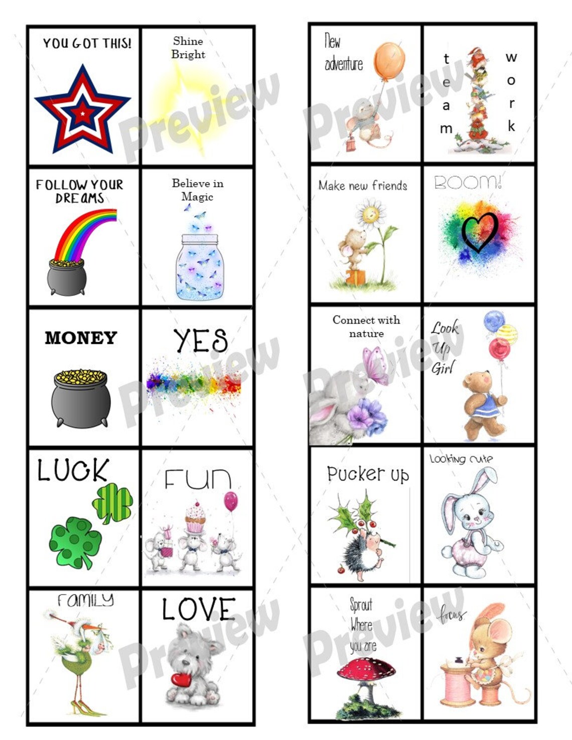 Vision Board Words/ Vision Board Bundle/law of Attraction/manifesting ...