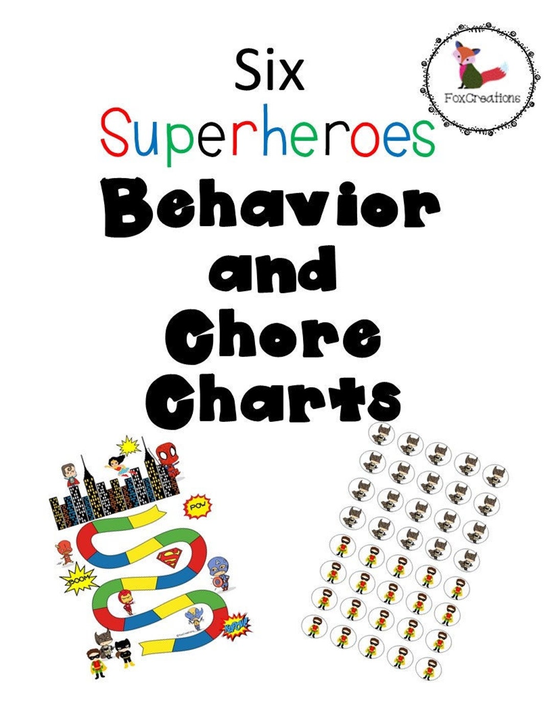 Superheroes Behavior and Chore Charts, Potty Training, Cleaning Up ...