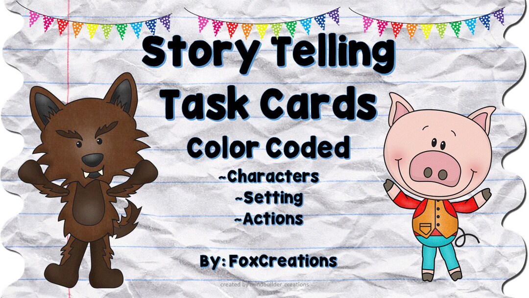 Story Telling Task Cards Creative Writing Center - Etsy