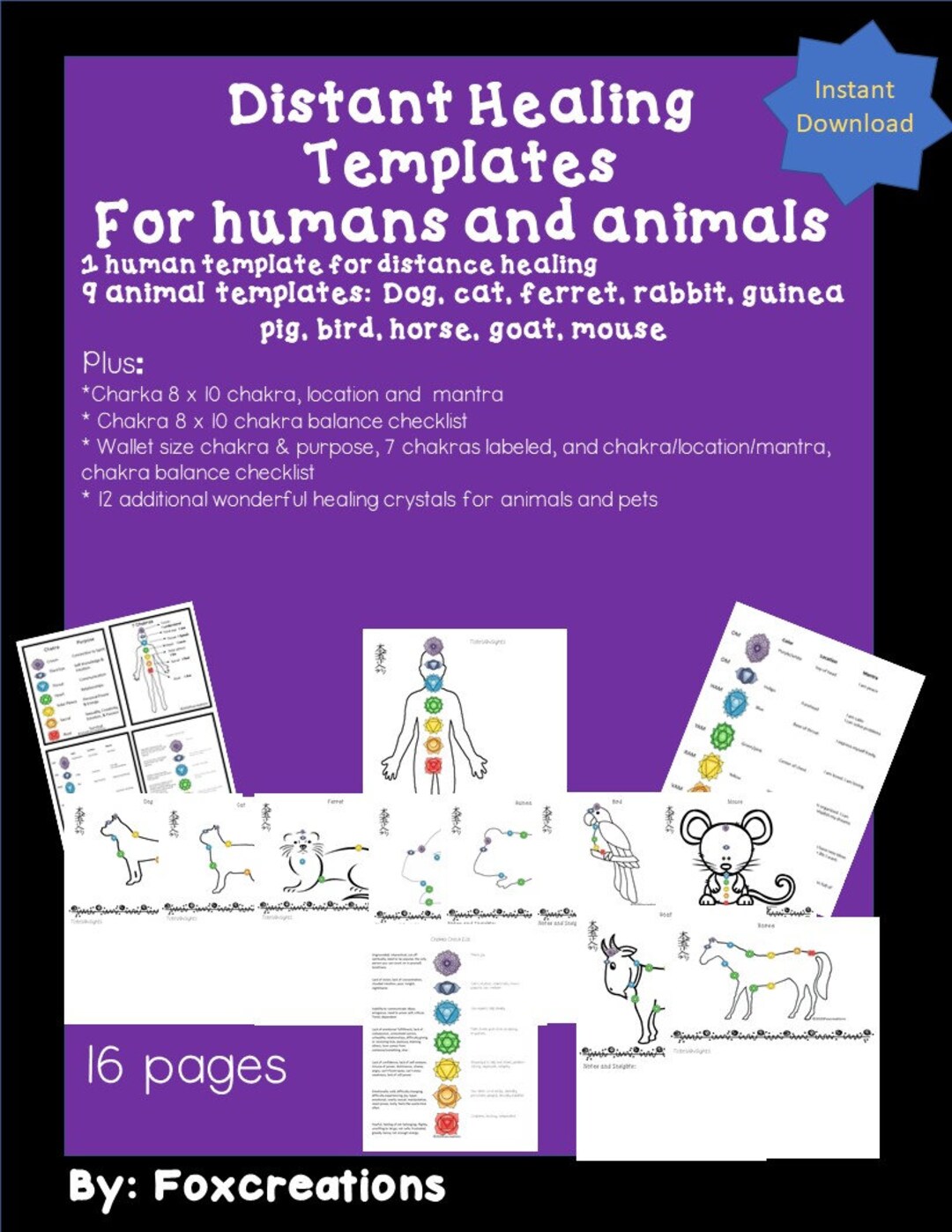 Distance Healing Templates/ Crystal Healing Humans and Pets/ Reiki ...