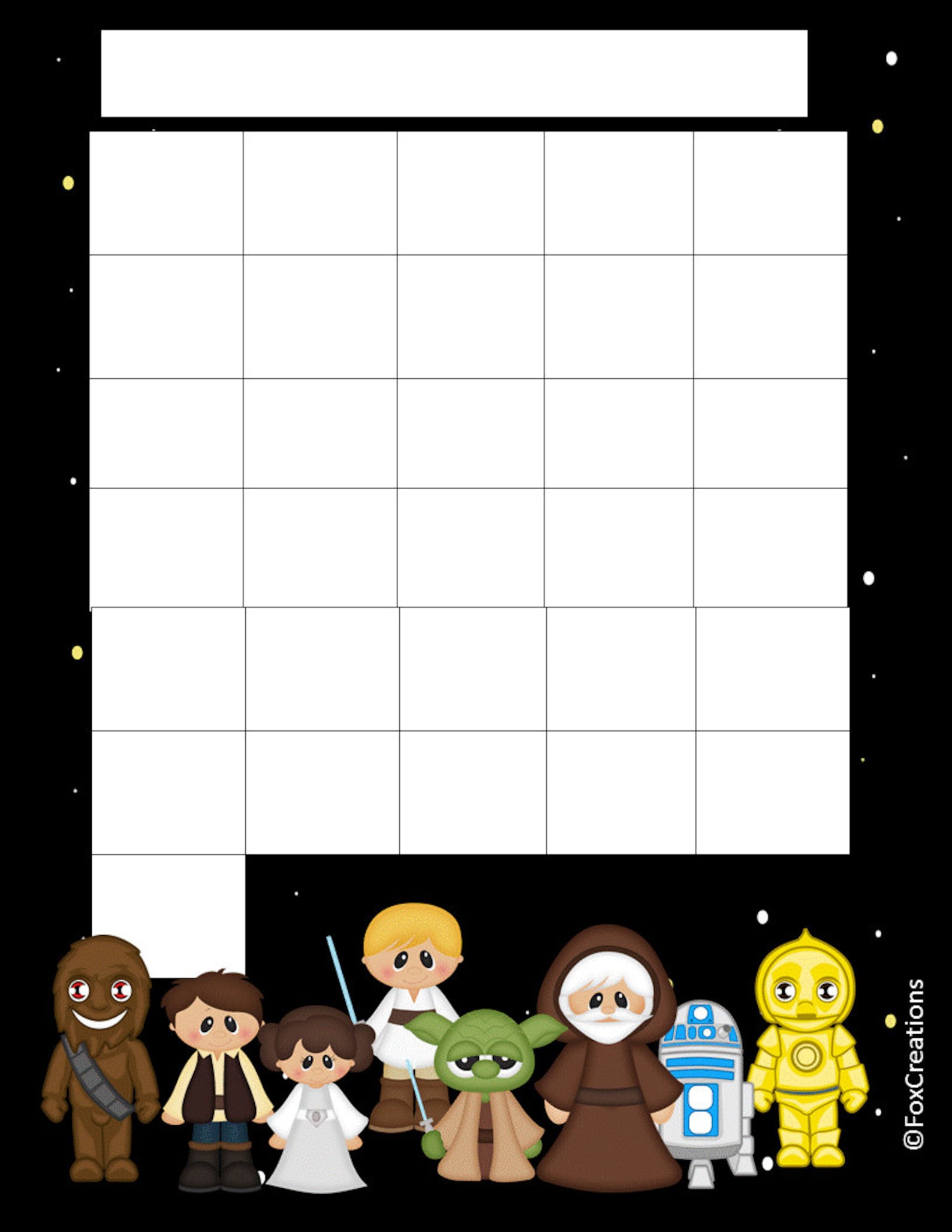 Star Wars Theme Incentive And/or Behavior/ Chore Charts 6 Different ...