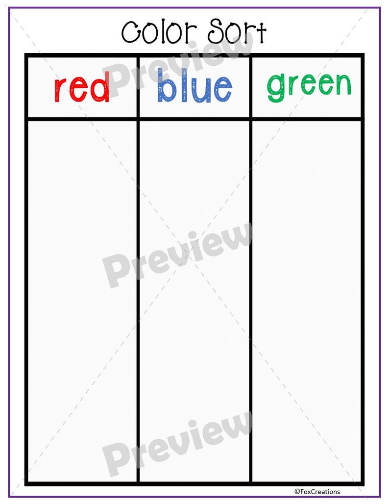 Color Matching File Folders, Task Cards, Preschool Centers, Special ...