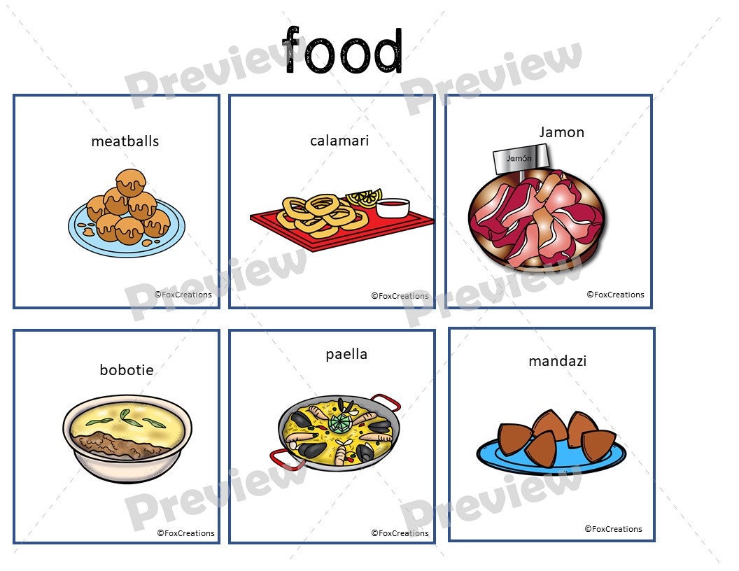 Food Choice Boards, Visual Board Communication, Special Needs, Food ...