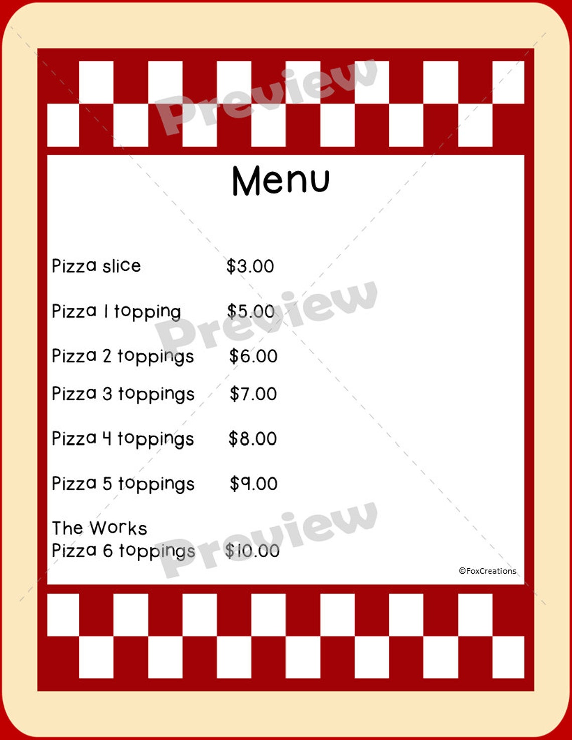 Build Your Own Pizza With Recipe Cards, Pretend Play, Dramatic Play ...