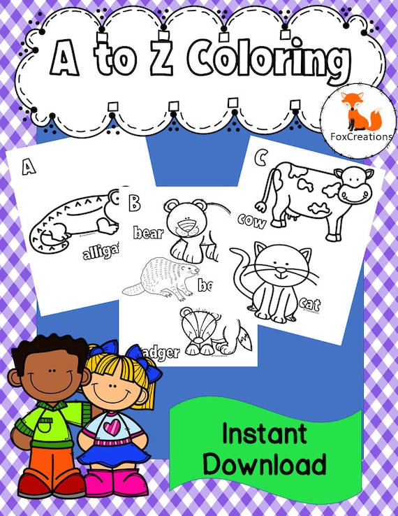 ABC Animal Coloring Pages 26 Printable Coloring Pages - Etsy