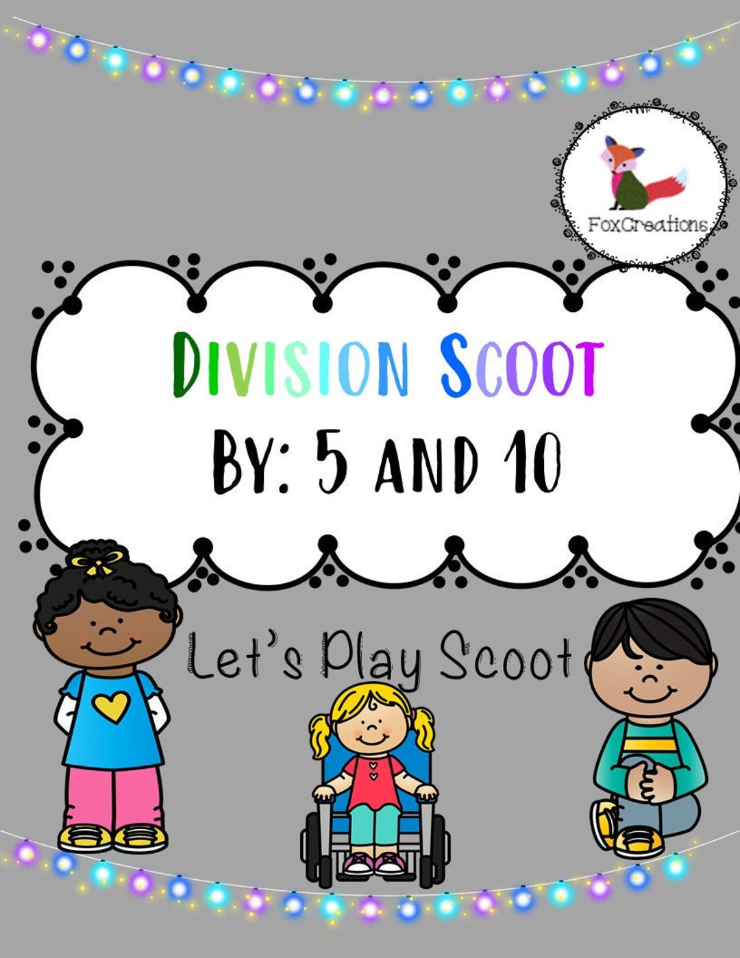 Division Scoot 5 and 10, Division Scoot, Montessori, Math Games ...