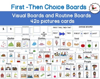 First Then Visual Schedule - Etsy