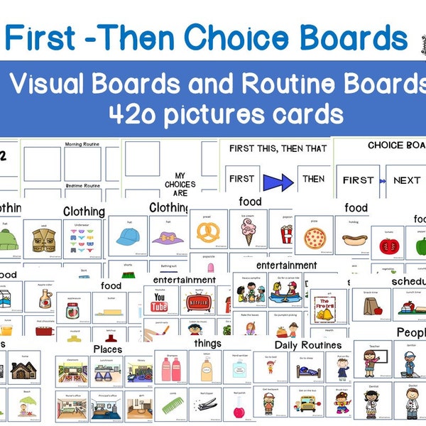 First and Then Visual Schedule - Etsy