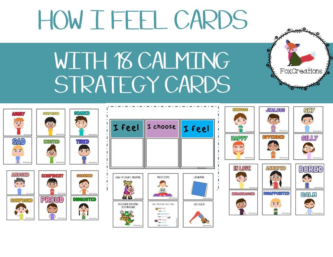 How I Feel Visual Chart, How I Feel Cards, SEL, Social Emotional ...