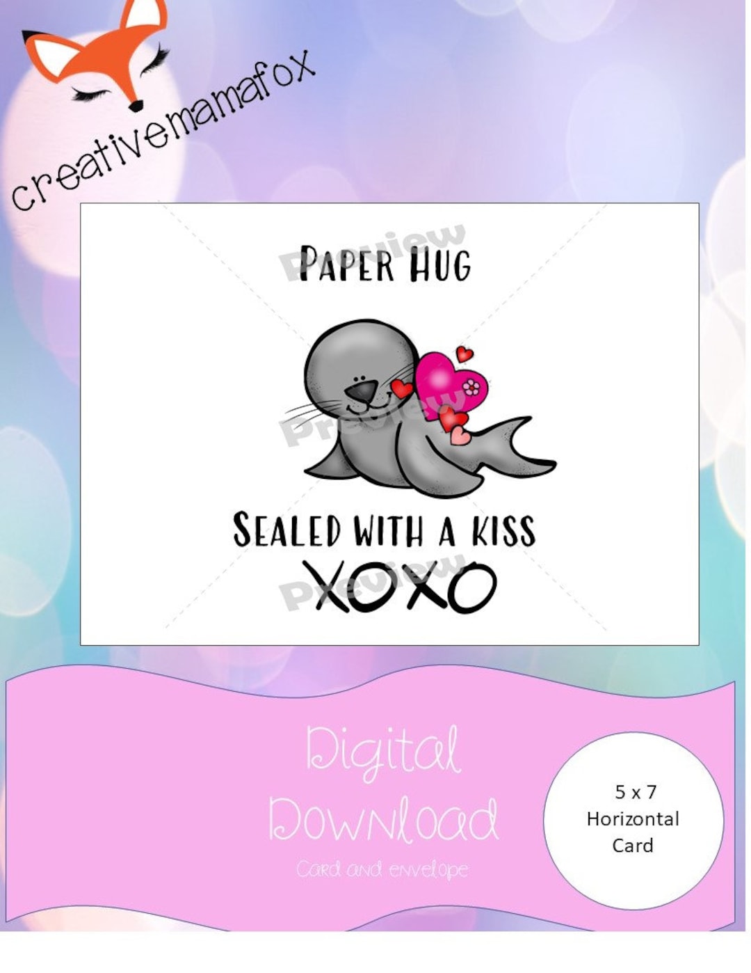 Hug Card/ Printable Card/ Printable PDF/ Greeting Card/ Instant ...