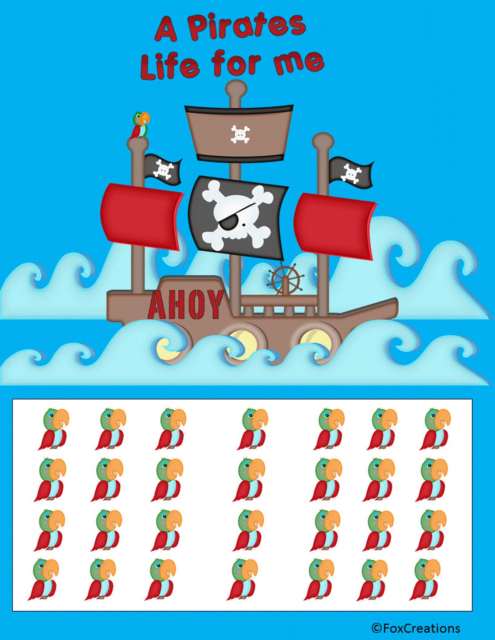 Pirate Behavior/ Incentive/ Potty Chart Easy Set up Reward Chart - Etsy