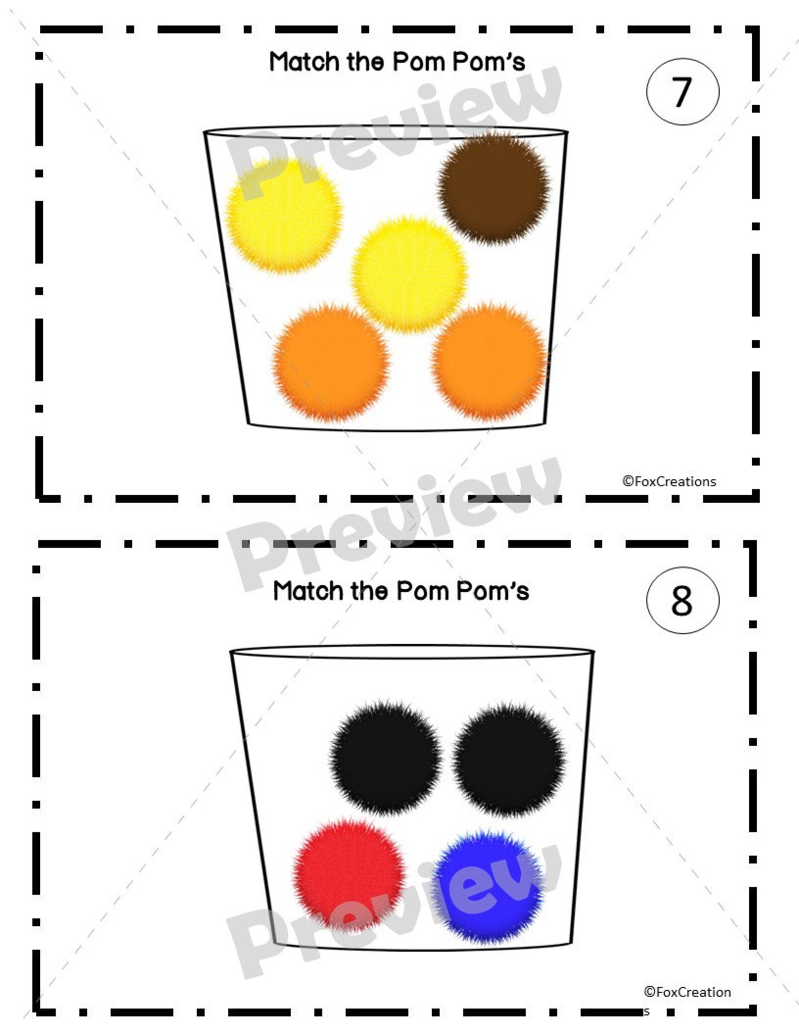 Visual Discrimination Task Cards/spatial Reasoning Games/ Early ...