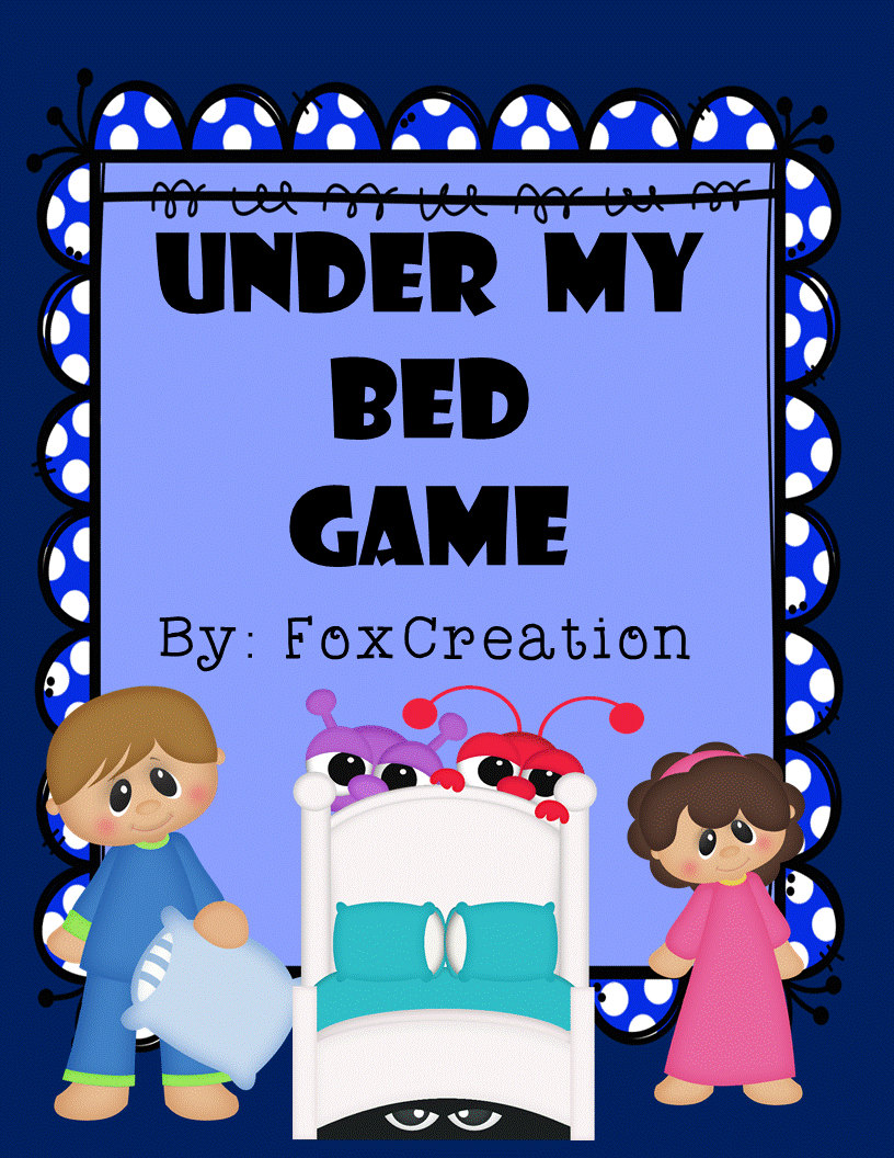 Under My Bed Printable Game, Preschool Game, Family Fun Night, Toddler ...