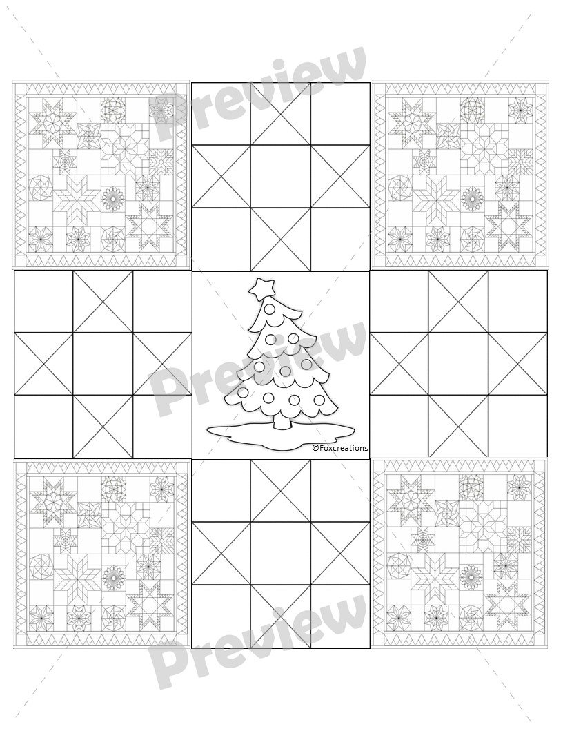 QUILT LOVERS COLORING / Adult Coloring Pages/ 31 Quilt Designs to Color ...