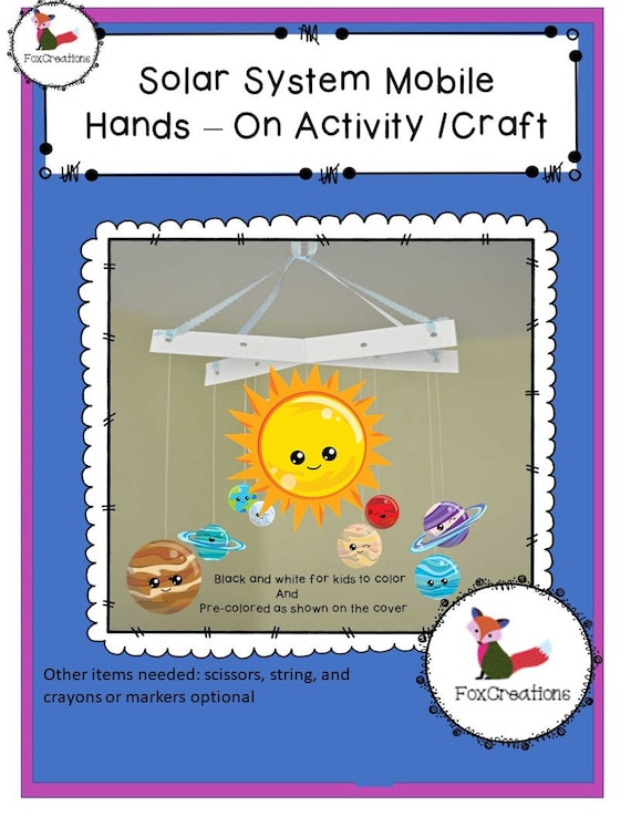 Printable Solar System Mobile Activity Craft / Comes With - Etsy