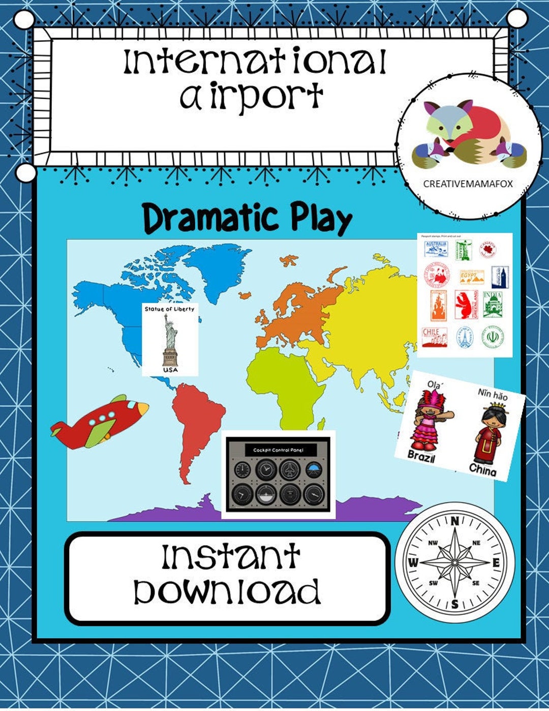 Instant Download Airport Dramatic Play Printables/ Preschool Activities ...