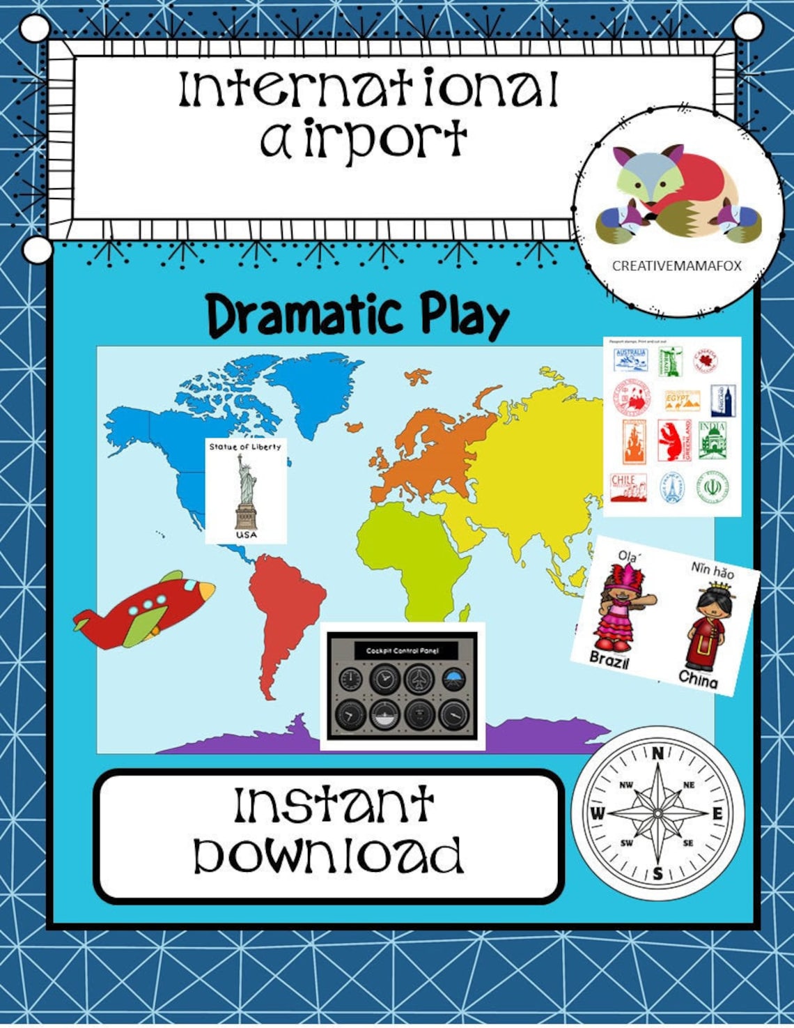 Instant Download Airport Dramatic Play Printables/ Preschool Activities ...