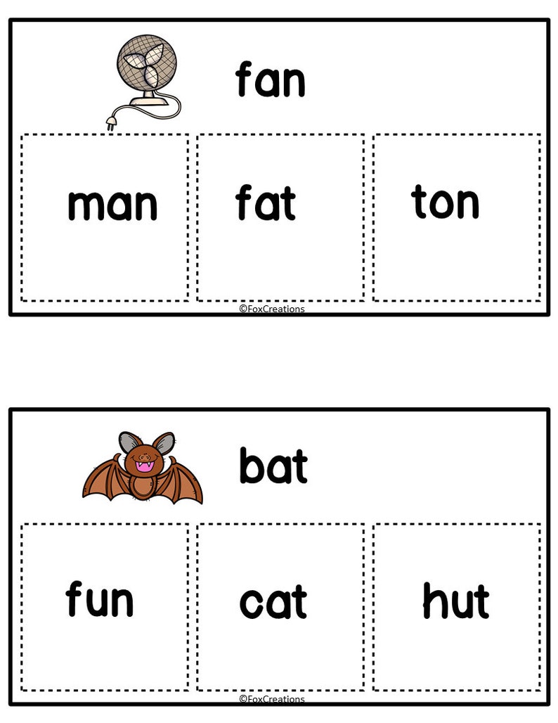 Rhyming Clip It Cards/ Early Childhood Skills/ Early Reading Skills ...