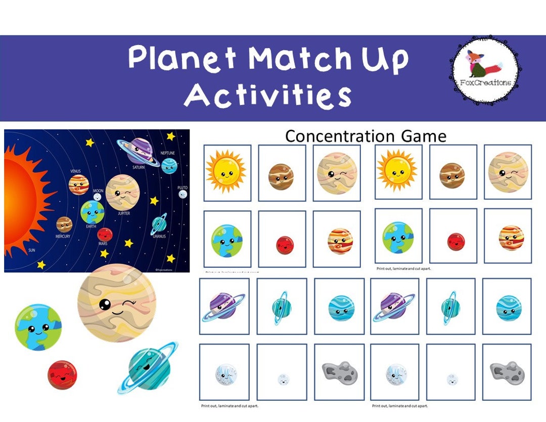 Solar System Planet Matching, Solar System Activity, Solar System ...